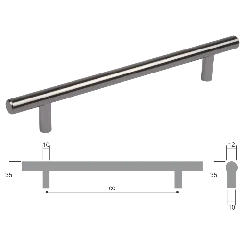 Black Nickel Barrel Handle – East Rand Boards